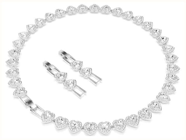 Swarovski X Ariana Grande Heart-Shaped Crystal Tennis Necklace 5720857 ...