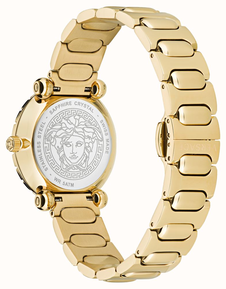 Versace GRECA TWIST (35mm) Black Dial / Gold PVD Stainless Steel ...