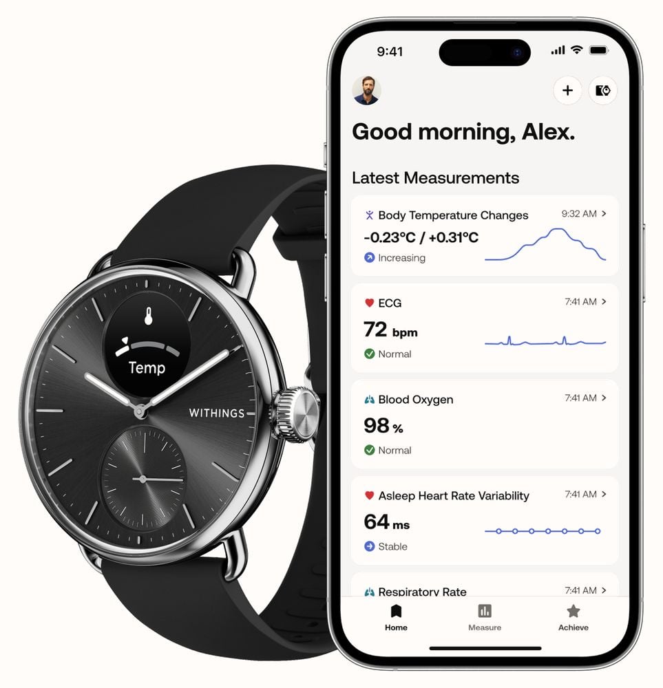 Withings Scanwatch 2 - ECG 付きハイブリッド HWA10-MODEL 1-ALL-INT - First Class ...