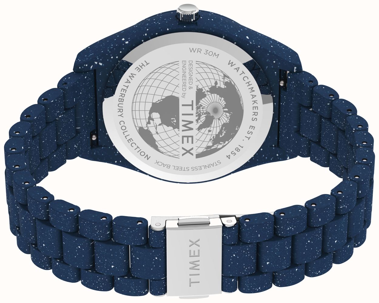 Timex Waterbury Ocean „Waste More Time“ (42 Mm) Blaues Zifferblatt ...