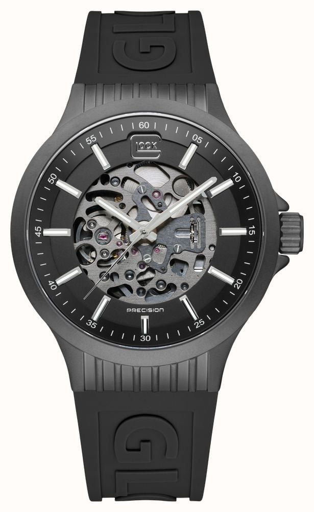 GLOCK Precision Skeleton Automatic (44mm) Gunmetal Dial / Black ...