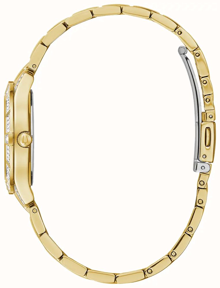 Bulova Women's Crystal Phantom Mother-of-Pearl Dial / Crystal Gold-Tone ...