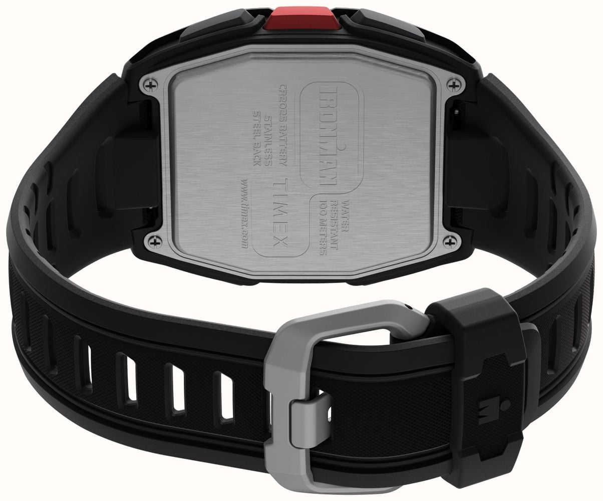 Timex Ironman T300 (40,7 Mm) Display Digitale / Cinturino In Gomma Nera ...