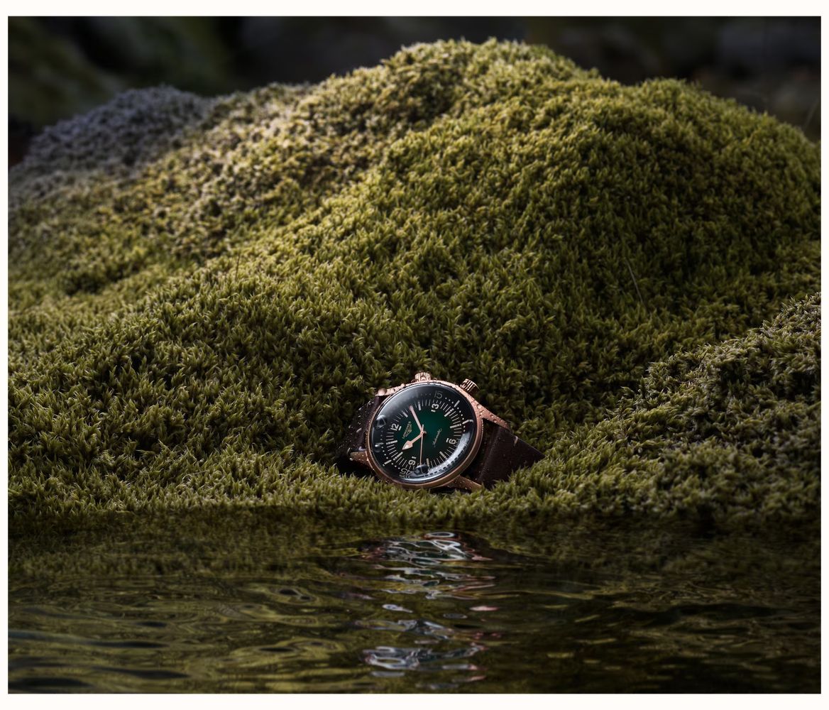 LONGINES Legend Diver Bronce Automático (42 Mm) Esfera Verde / Cuero ...