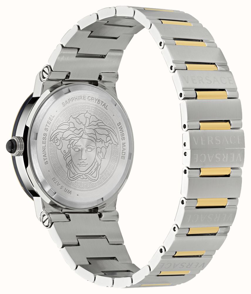 Versace GRECA LOGO MOONPHASE (44mm) Midnight Blue Dial / Two-Tone ...