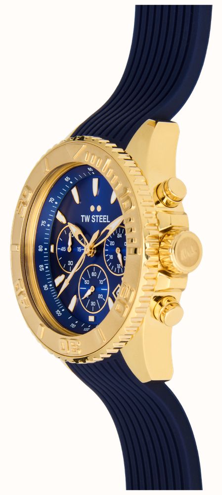 TW Steel Men's Vanceur Diver (42mm) Blue Chronograph Dial / Blue Rubber ...