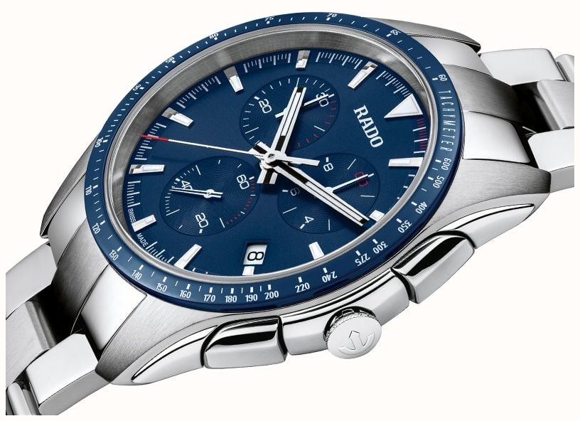 RADO Chronographe Hyperchrome (44,9 Mm) Cadran Bleu / Acier Inoxydable ...