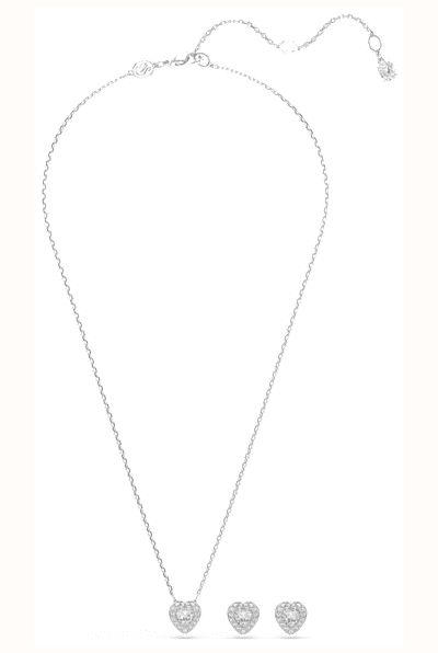 Swarovski X Ariana Grande Heart-Shaped Crystal Pendant And Earrings Set ...