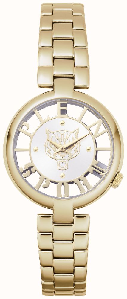 Plein Sport TIGER LUXE (36mm) Silver Dial / Gold PVD Stainless Steel ...