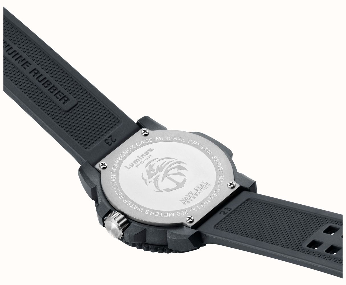 Luminox Navy Seal Foundation | 3050 Series | Black Silicone Strap XS ...