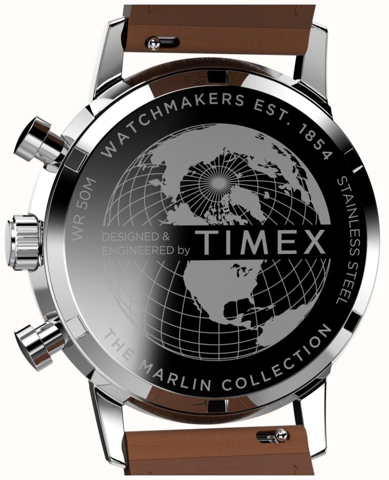 Timex Marlin Chronograph Tachymeter (40mm) Green Dial / Tan ...