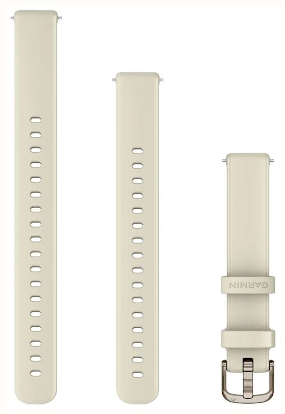 Garmin Lily® 2 Bands (14mm) Coconut Silicone, Cream Gold Hardware 010 ...