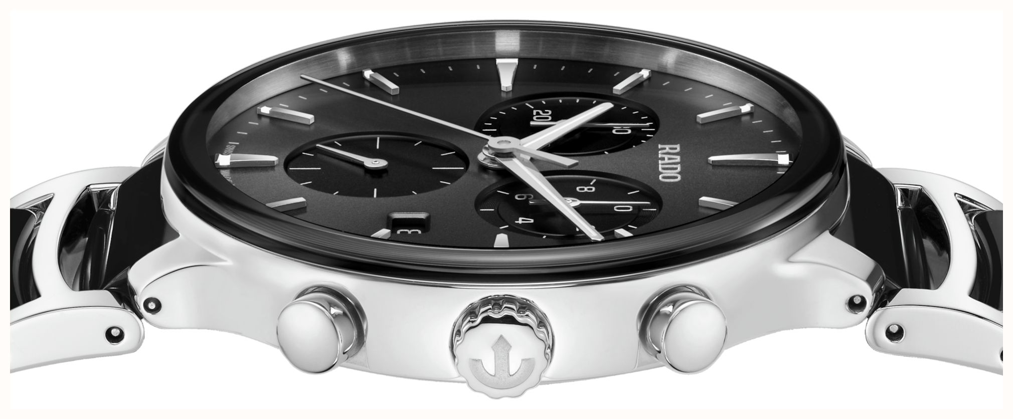 RADO Centrix Chronograph (41mm) Black Dial / Black High-Tech Ceramic ...