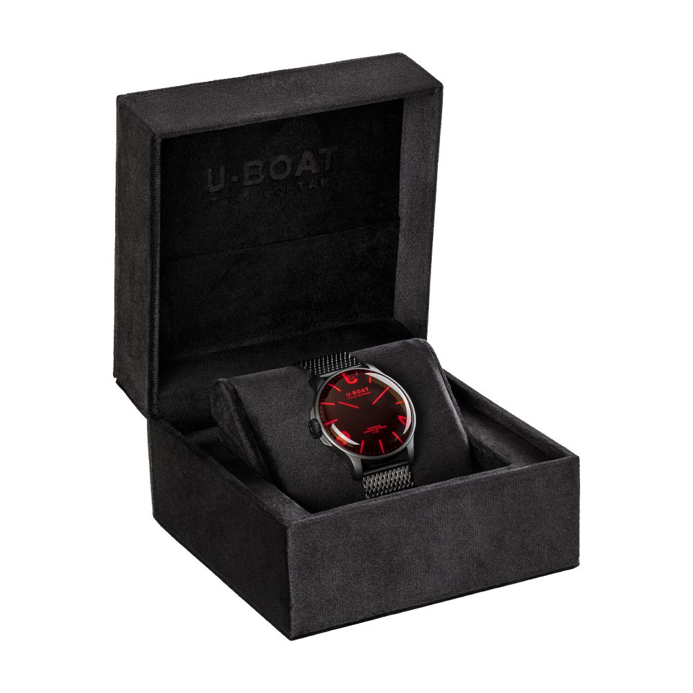 U-Boat Darkmoon PVD (44mm) Imperial Blue Soleil Dial / Black Vulcanised ...