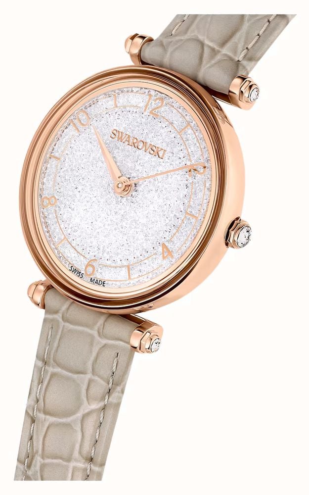 Swarovski Crystalline Wonder (35mm) Silver Dial / Grey Leather 5656899 ...