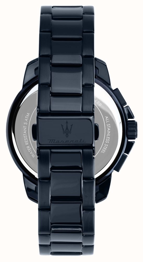 Maserati Men's Successo Watch And Bracelet Gift Set (44mm) Blue Dial ...