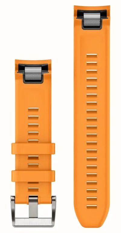 Garmin Quickfit® 22 MARQ Watch Strap Only - Spark Orange Silicone Strap ...