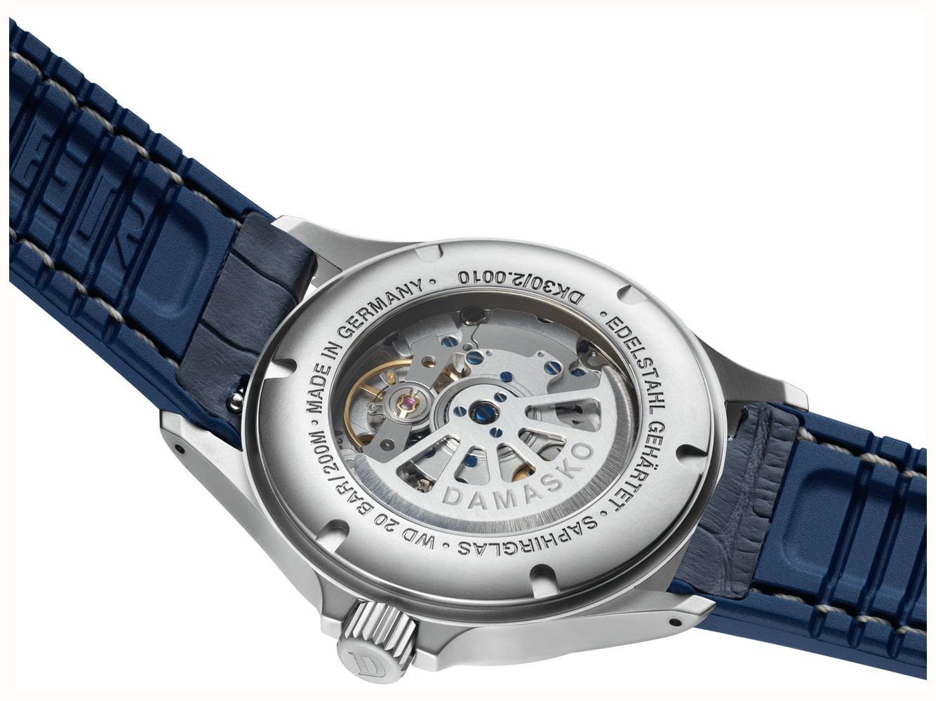 Damasko DK32 Ocean (39mm) Blue Dial / Dark Blue Leather Strap DK32/2 ...