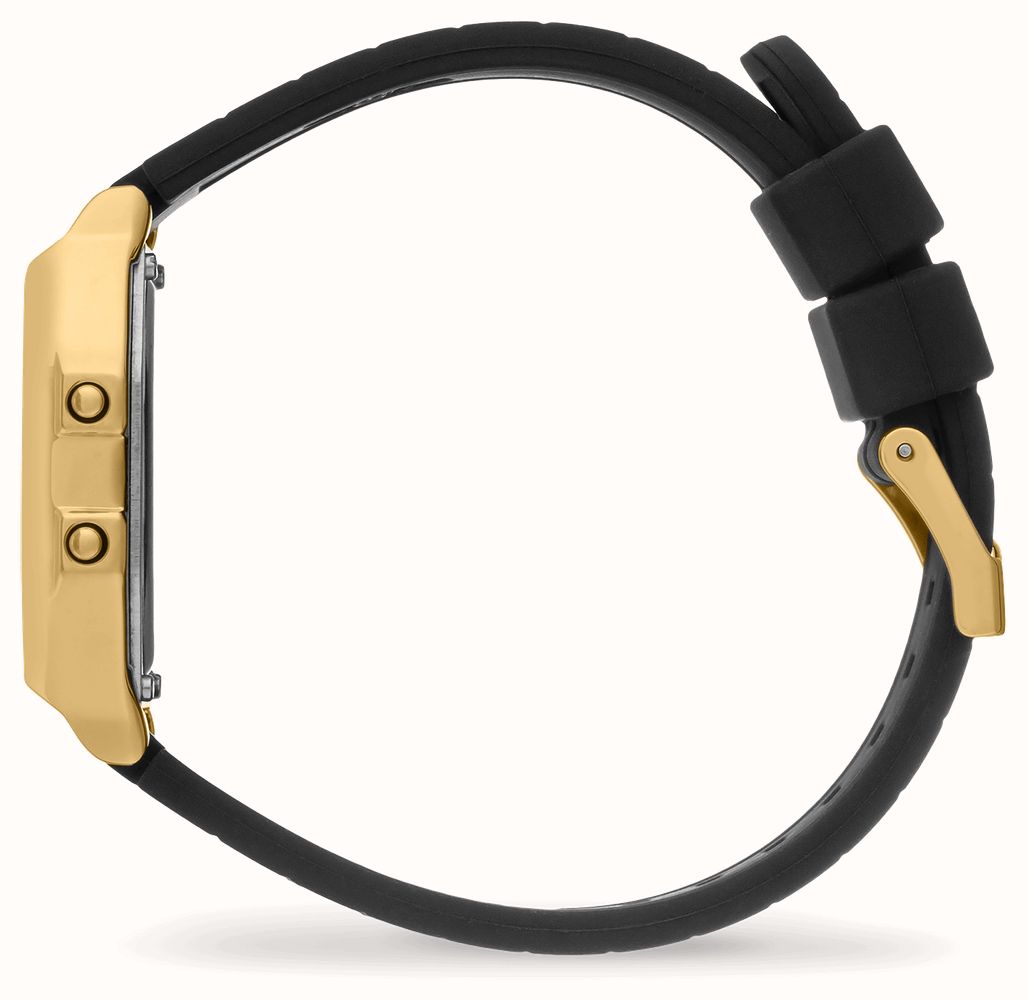 Ice-Watch ICE Digit Retro Metal Black Gold (32mm) Gold Digital Dial ...