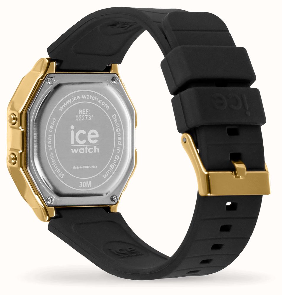 Ice-Watch ICE Digit Retro Metal Black Gold (32mm) Gold Digital Dial ...
