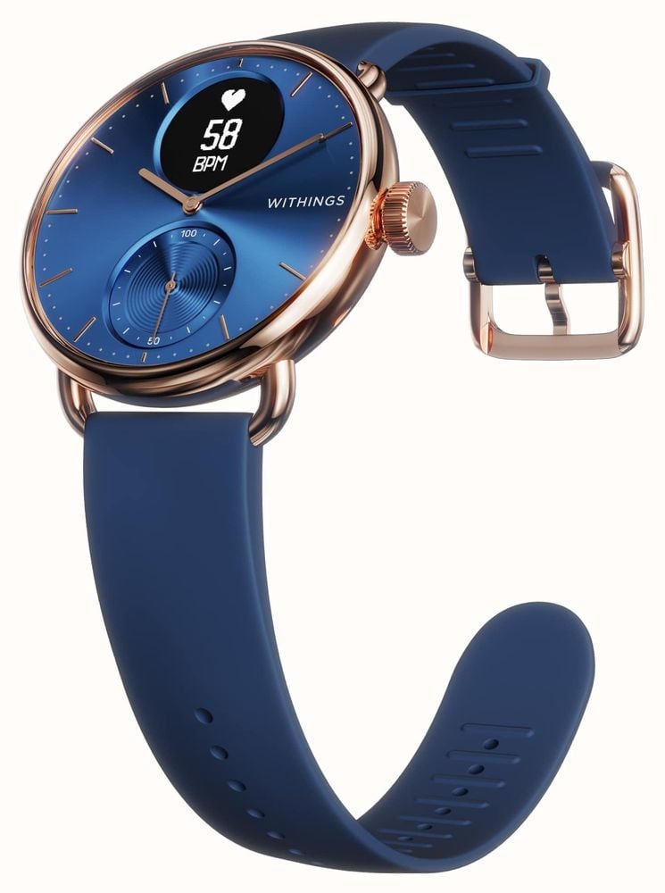 Withings ScanWatch - Hybrid Smartwatch With ECG (38mm) Blue Hybrid ...