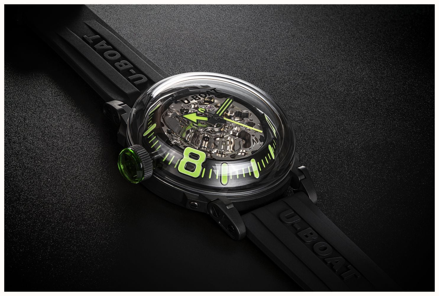 U-Boat U-65 Automatic PVD (44mm) Skeleton Dial / Black Rubber Strap ...