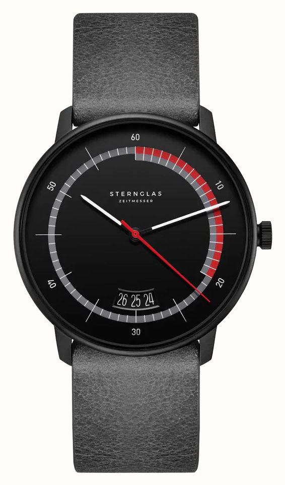 STERNGLAS Naos Sport Edition Quartz (38mm) Black Dial / Concrete Black ...