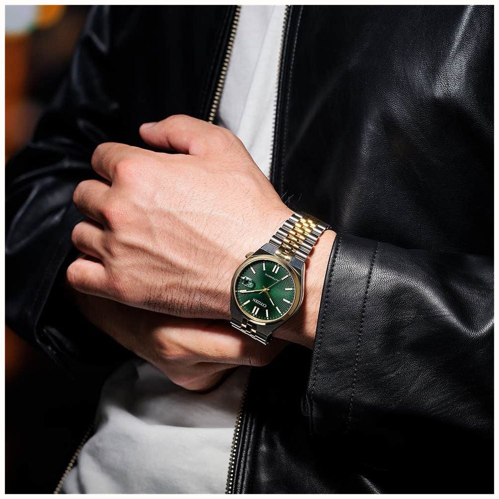 Citizen Tsuyosa 60 Automatic (40mm) Textured Sunray Green Dial / Two ...