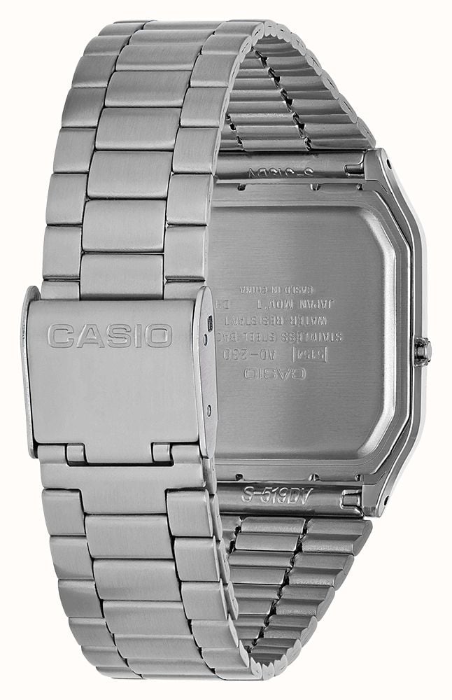 Casio Vintage Dual-Display (29.8mm) Black Dial / Stainless Steel AQ ...