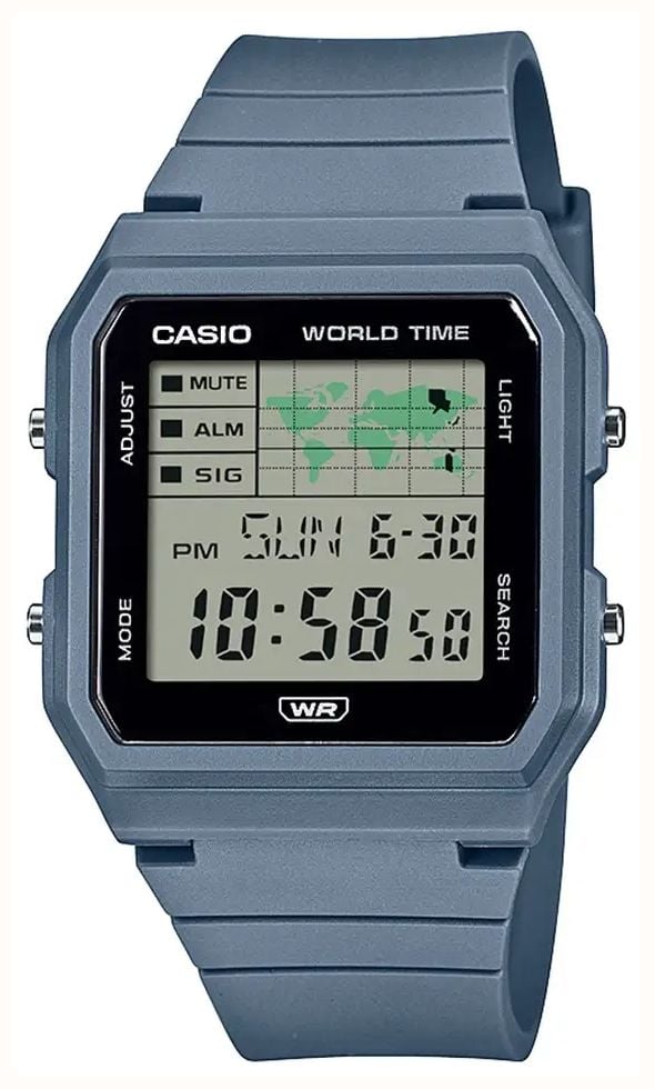 Casio World Map Multifunction (33.7mm) Digital Dial / Blue Bio-Based Resin LF-30W-2AEF - First ...