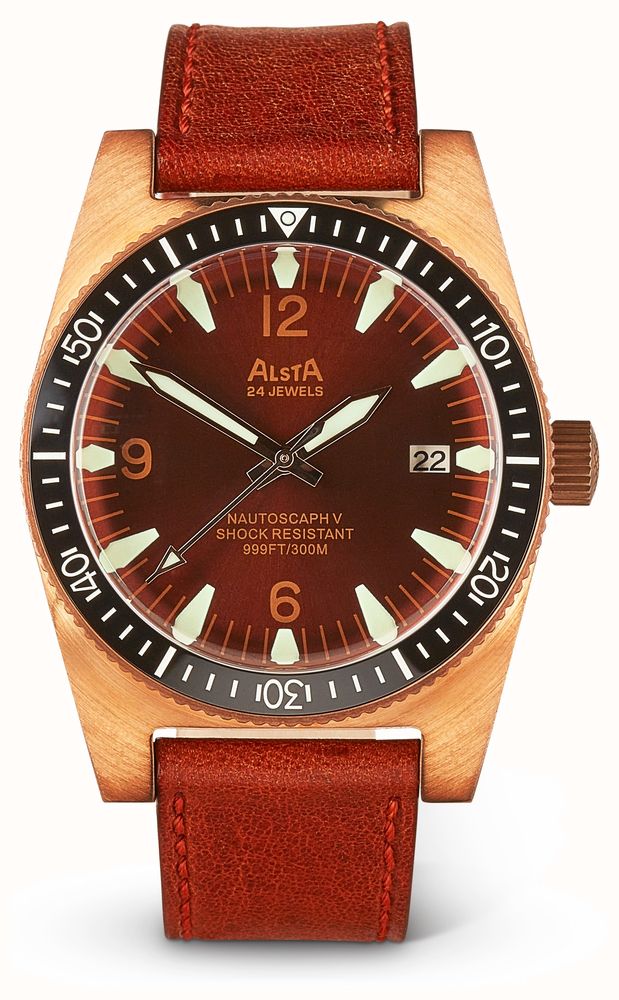 Alsta Nautoscaph V Bronze Porcelana Automatic (40mm) Brown Dial ...