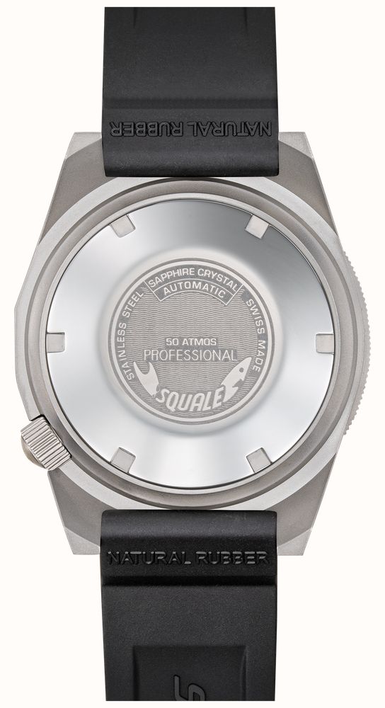 Squale 1521 Blue Blasted (42mm) Blue Dial / Black Rubber Strap ...