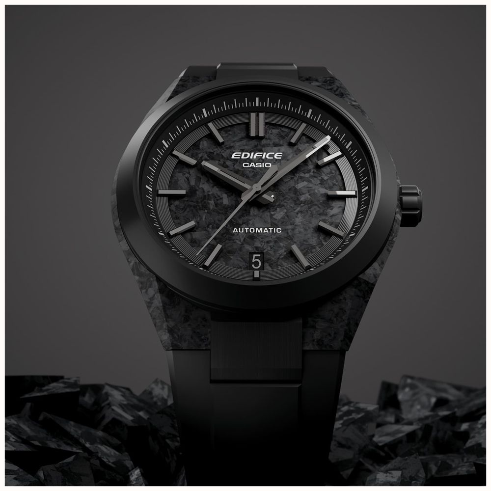 Casio Edifice EFK-100 Series Mechanical (40mm) Forged Carbon Dial ...