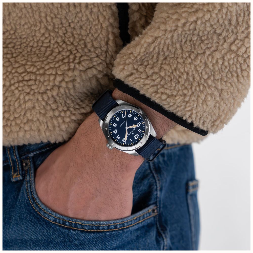Hamilton Khaki Field Expedition Automatic (41mm) Blue Dial / Blue NATO ...