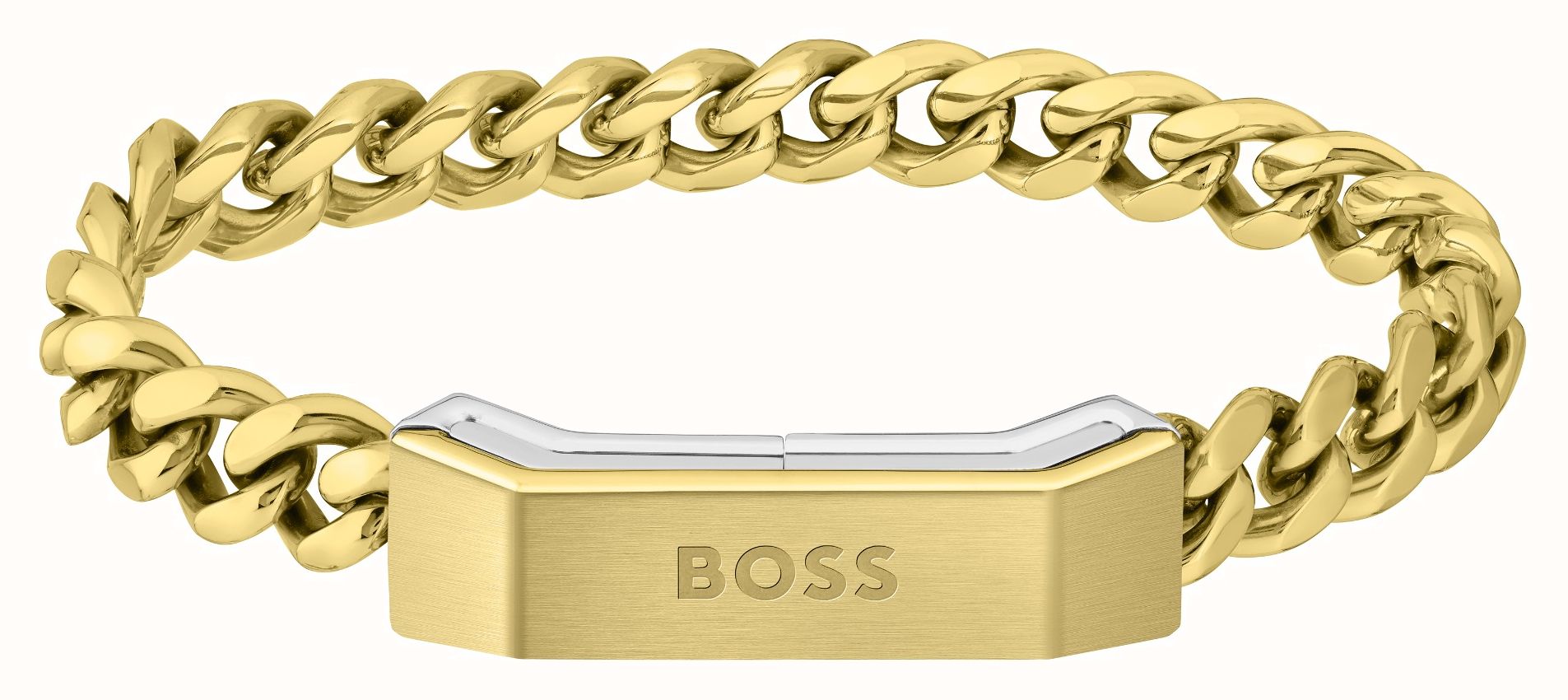 BOSS Jewellery Men's Gold-Tone Stainless Steel Chain Bracelet 1580318M ...