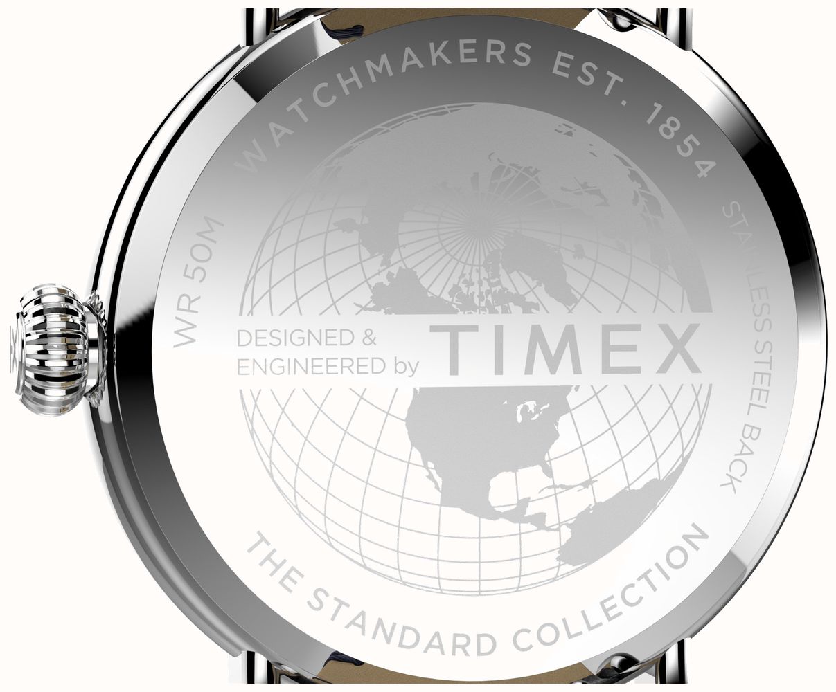 Timex Waterbury-Herrenuhr (40 Mm) Mit Blauem Zifferblatt Und Schwarzem ...