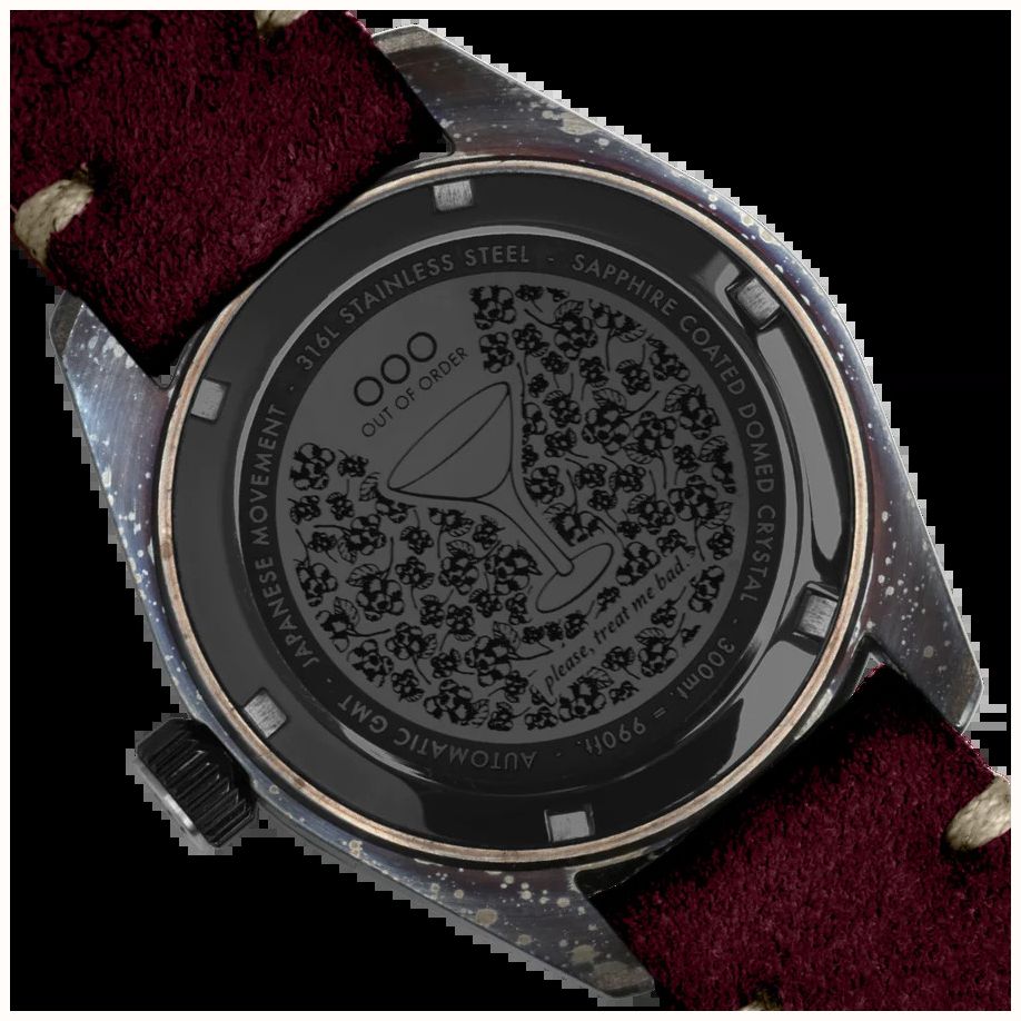 Out Of Order Cosmopolitan Automatic GMT (40mm) Pink Dial / Coral Red ...