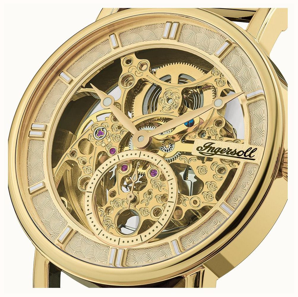Ingersoll THE HERALD 1892 Automatic (40mm) Gold Skeleton Dial / Gold ...