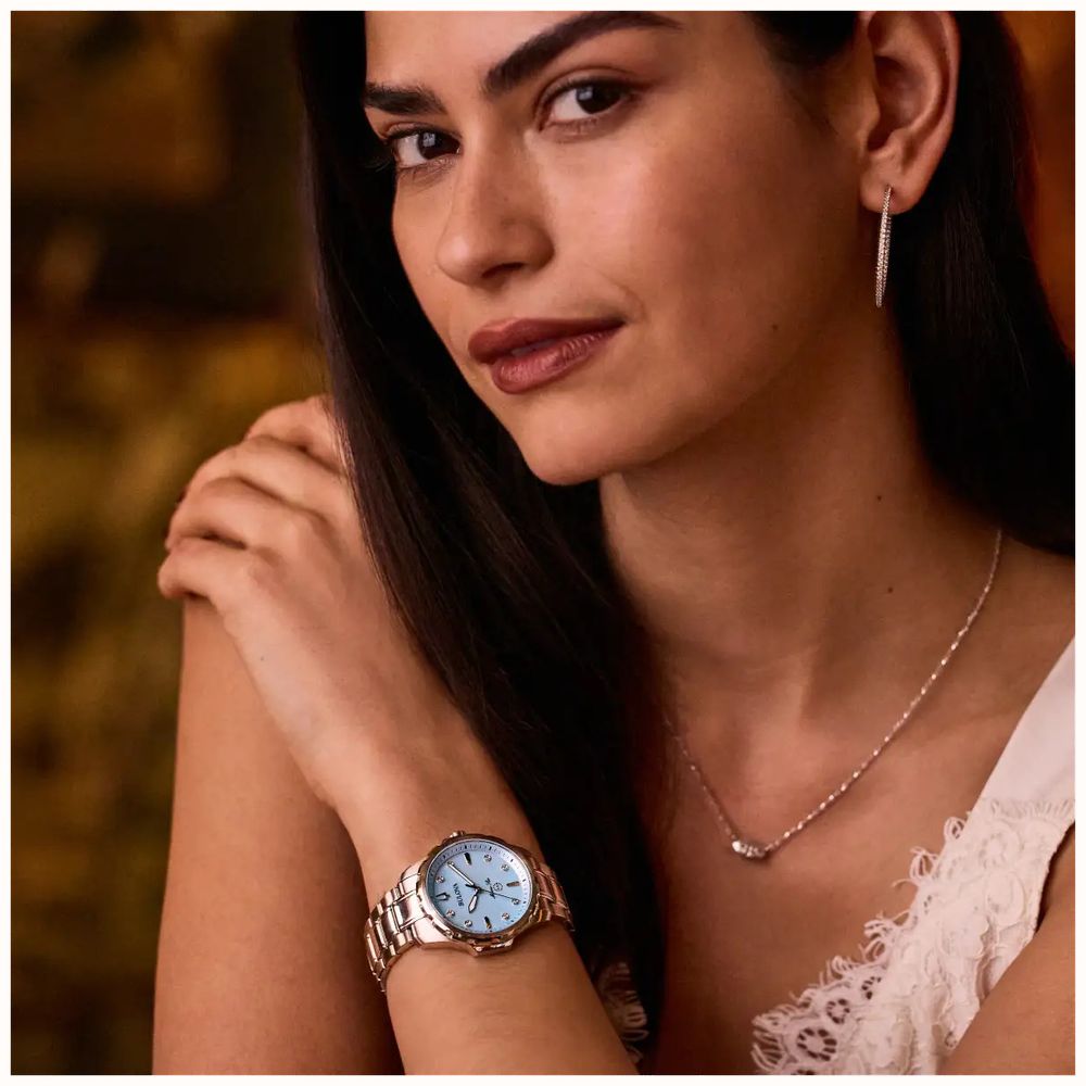 Bulova Marine Star Diamond Quartz (36mm) Blue Mother-of-Pearl Dial ...