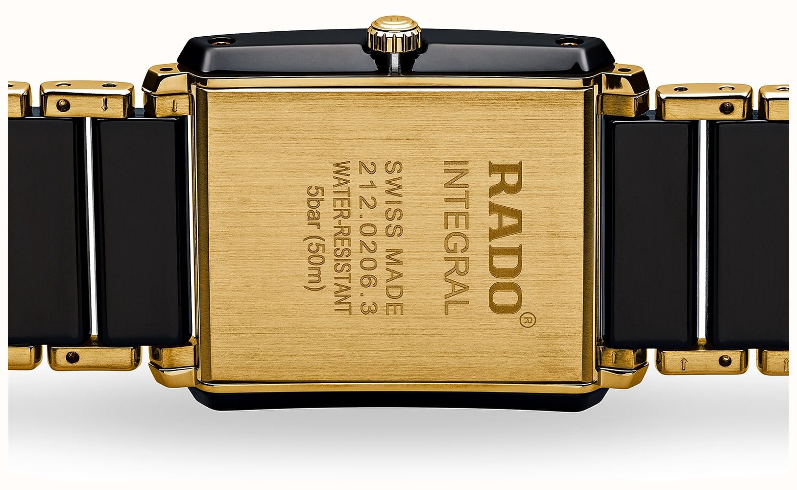 RADO Integral Diamonds High-Tech Ceramic Black Square Dial Watch ...