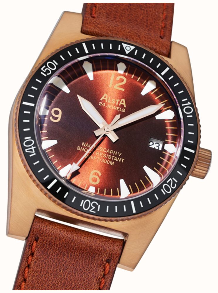 Alsta Nautoscaph V Bronze Porcelana Automatic (40mm) Brown Dial ...