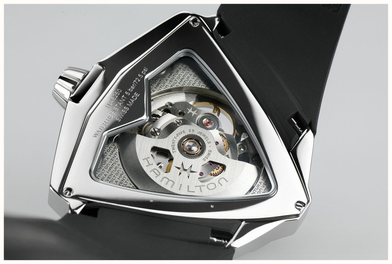 Hamilton Ventura XXL Skeleton Automatic (45.5mm) Black Light-Up Dial ...