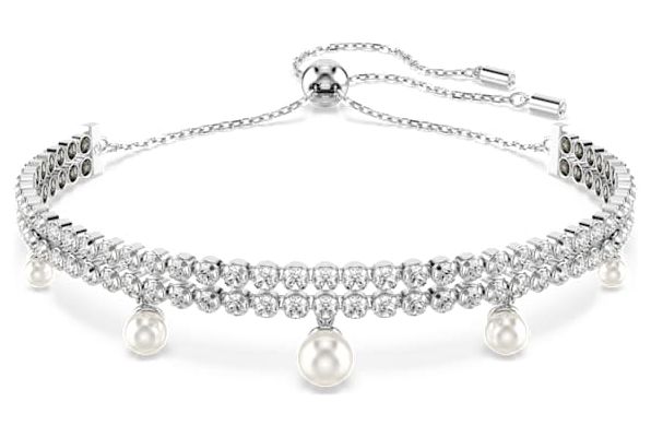 Swarovski x Ariana Grande Geometric Crystal and Pearl Bracelet 5720870 ...