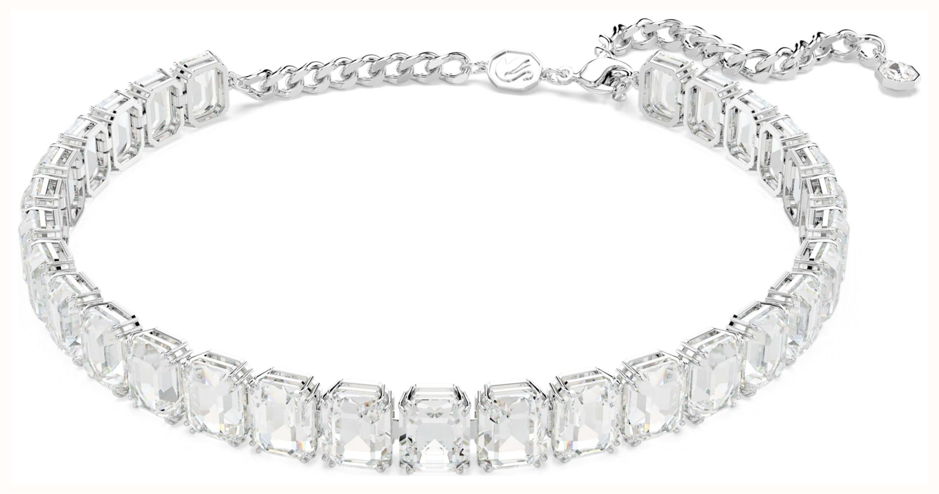 Swarovski Jewellery Millenia Choker Octagon Cut White Crystals Rhodium Plated 5696292