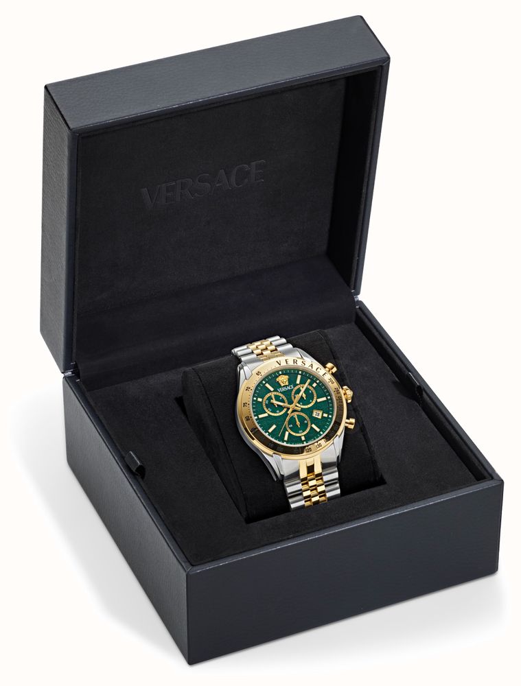 Versace CHRONO MASTER (44mm) Green Chronograph Dial / Two-Tone ...
