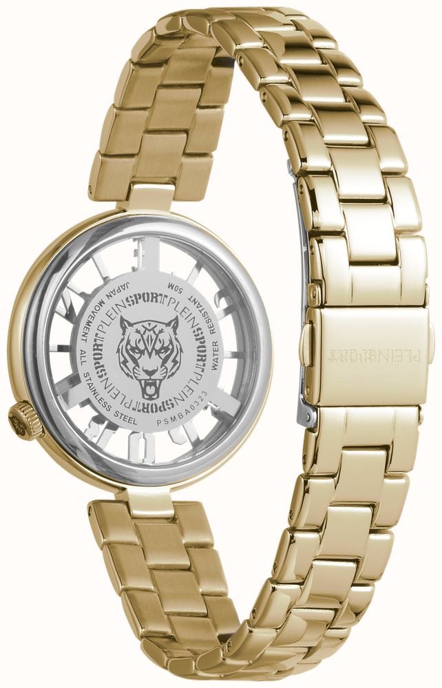 Plein Sport TIGER LUXE (36mm) Silver Dial / Gold PVD Stainless Steel ...