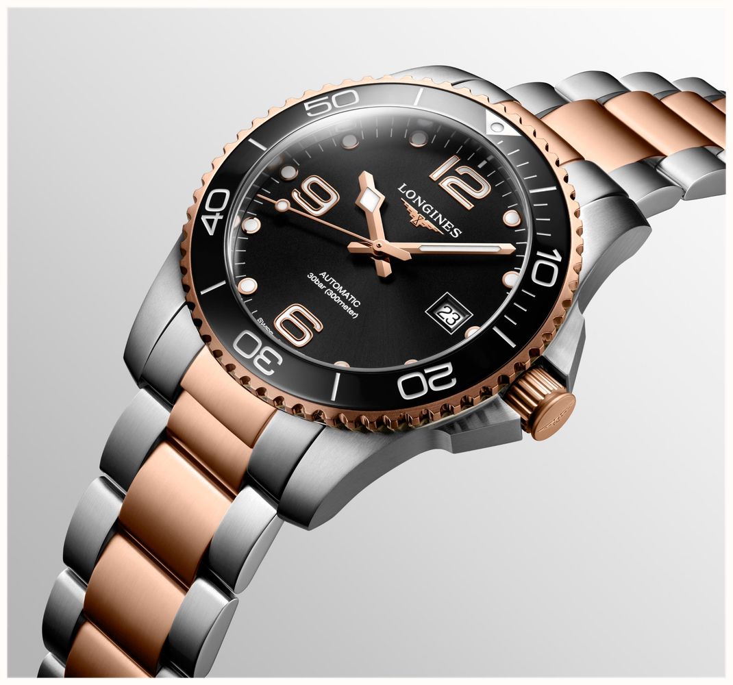 LONGINES Relógio Automático De Duas Cores Hydroconquest L37813587 ...