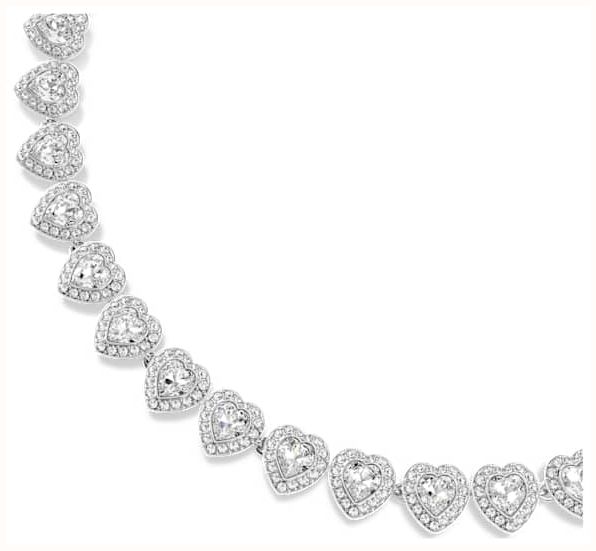 Swarovski X Ariana Grande Heart-Shaped Crystal Tennis Necklace 5720857 ...