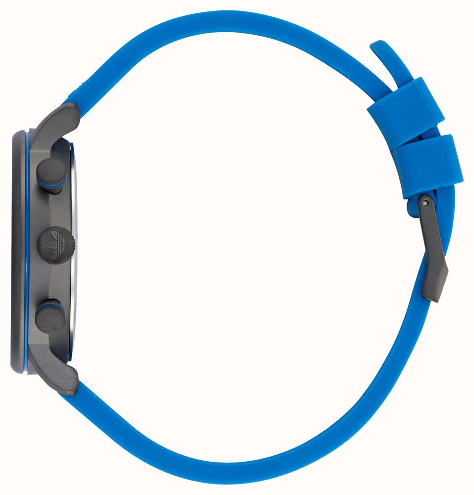 Adidas CODE ONE CHRONO (40mm) Black Dial / Blue Silicone Strap ...