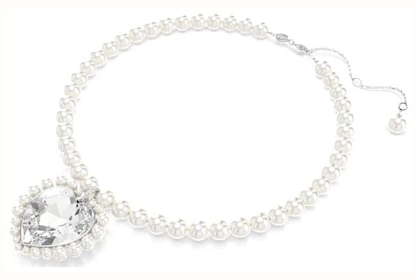 Swarovski X Ariana Grande Heart-Shaped Crystal And Pearl Necklace ...